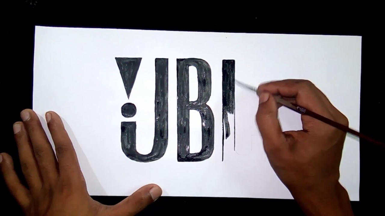 How to draw the JBL company logo - YouTube