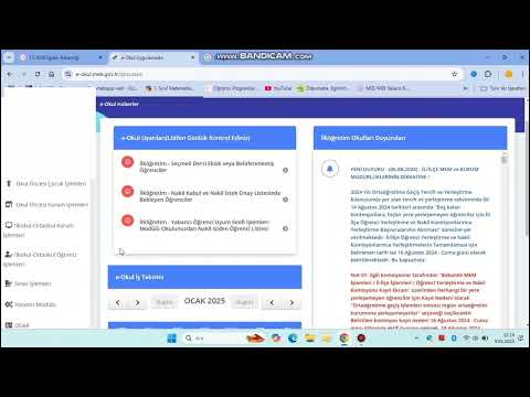 1. Sınıflar Yeni Not sistemi Not Verme İşlemi