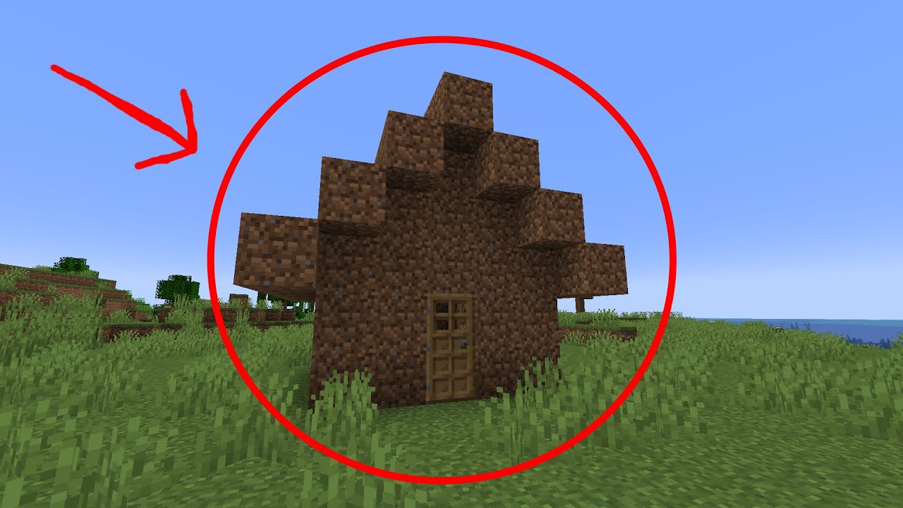 minecraft dirt house tutorial - YouTube