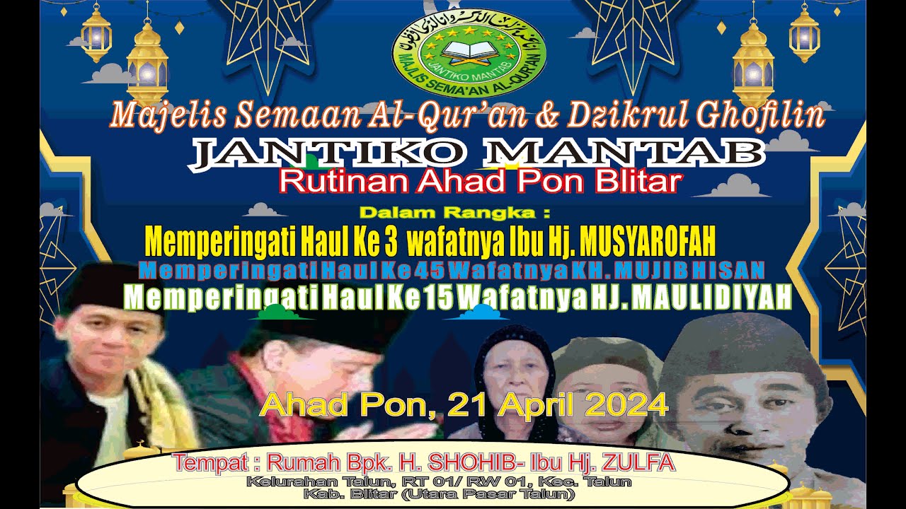 JANTIKO MANTAB RUTIN AHAD PON, Dirumah H. Shohib, Talun, 21 April 2024 ...