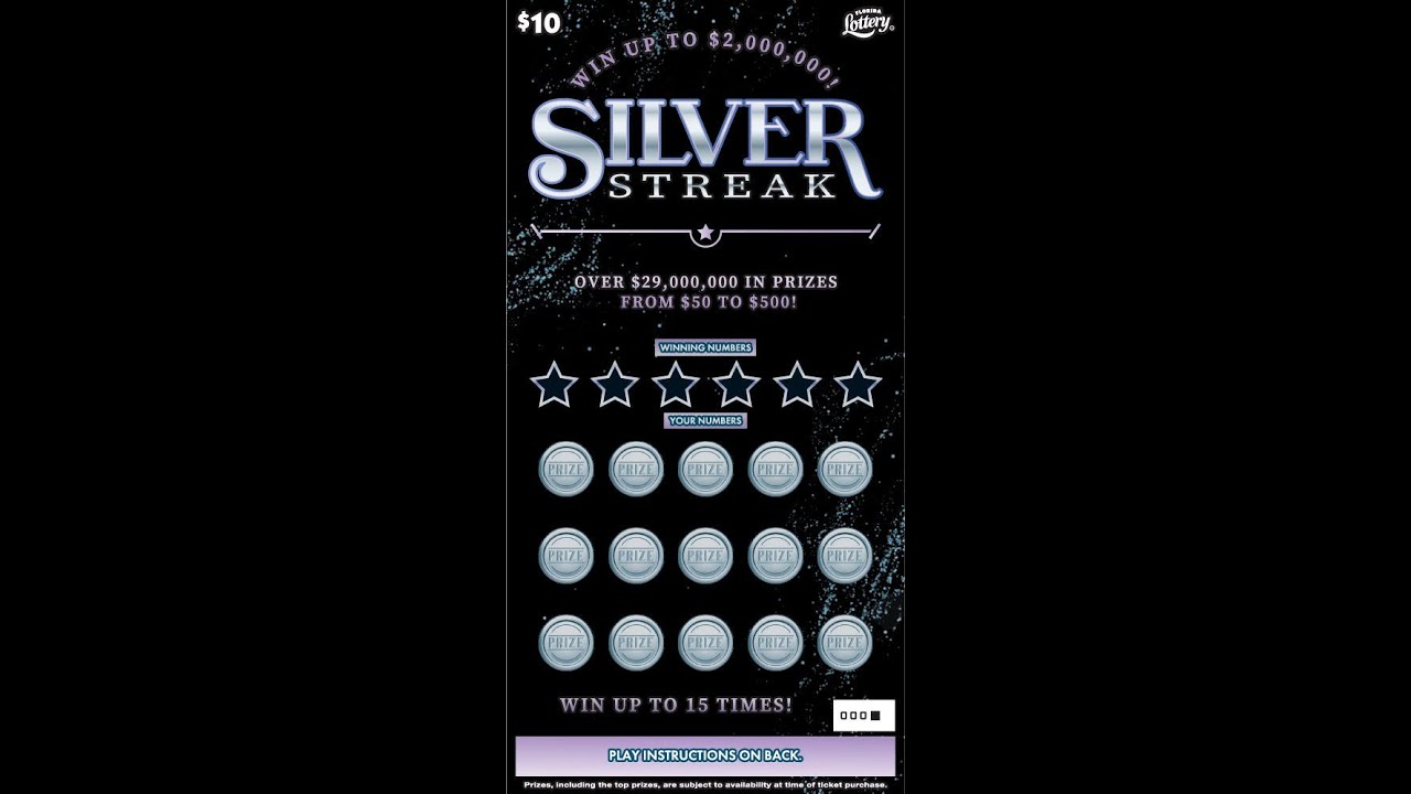 $10 - SILVER STREAK- NEW TICKET TUESDAY! WIN! FLORIDA Lottery Scratch ...