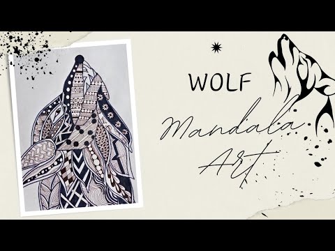 Wolf | Wolf Face Zendoodle | Wolf Zentangle Art | Mandala Art | Step By ...