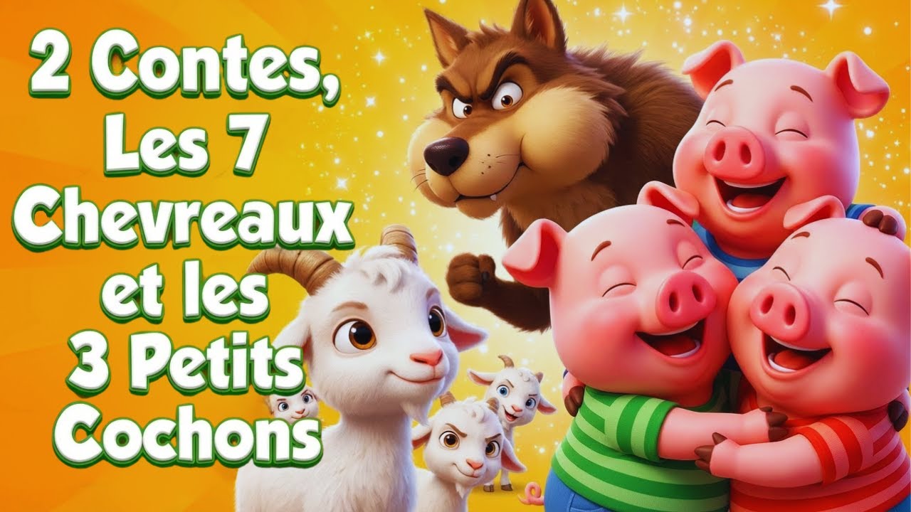 2 Contes | Le Loup Rusé et les 7 Chevreaux 🐐 VS Les 3 Petits Cochons ...