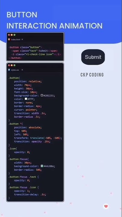 Button Interaction Animation in html and CSS . #shorts - YouTube