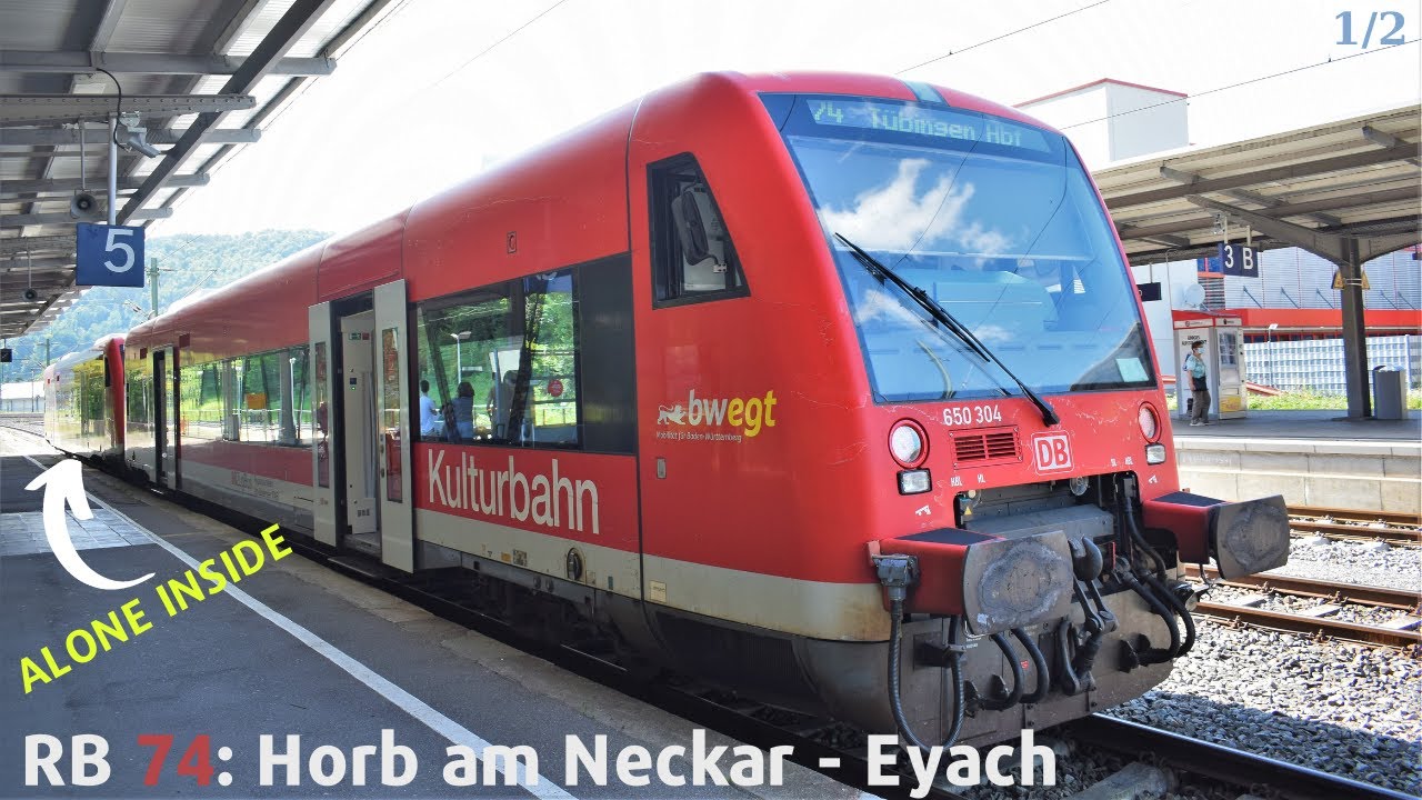 FULL RIDE | Train Alone: RB 74 Horb (N) - Eyach | BR 650 / Stadler RS1 ...