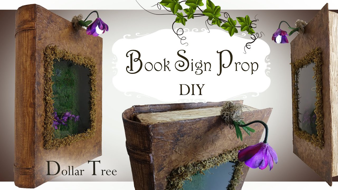 Dollar Tree Book Sign Prop DIY / Party Prop DIY / Welcome Sign Prop ...