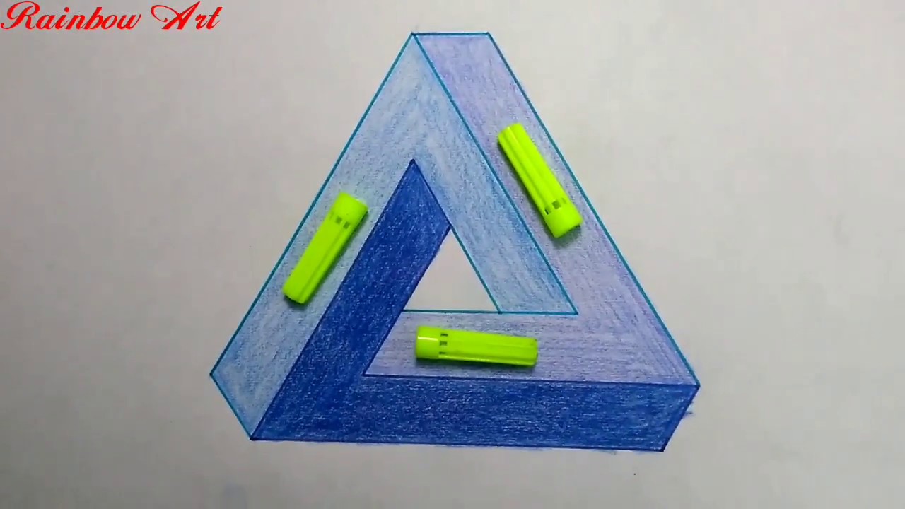 3D OR 2D ? | IS IT POSSIBLE? | OPTICAL ILLUSION TUTORIAL| RAINBOW ART ...