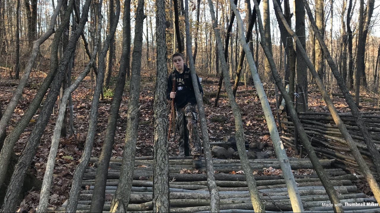 Bushcraft fort Part:5 - YouTube