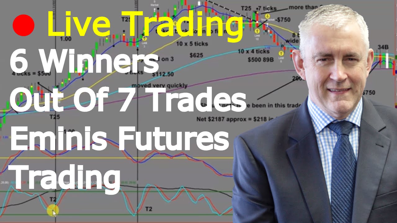 Live Eminis Futures Trading 6 Winners Out Of 7 Trades - YouTube