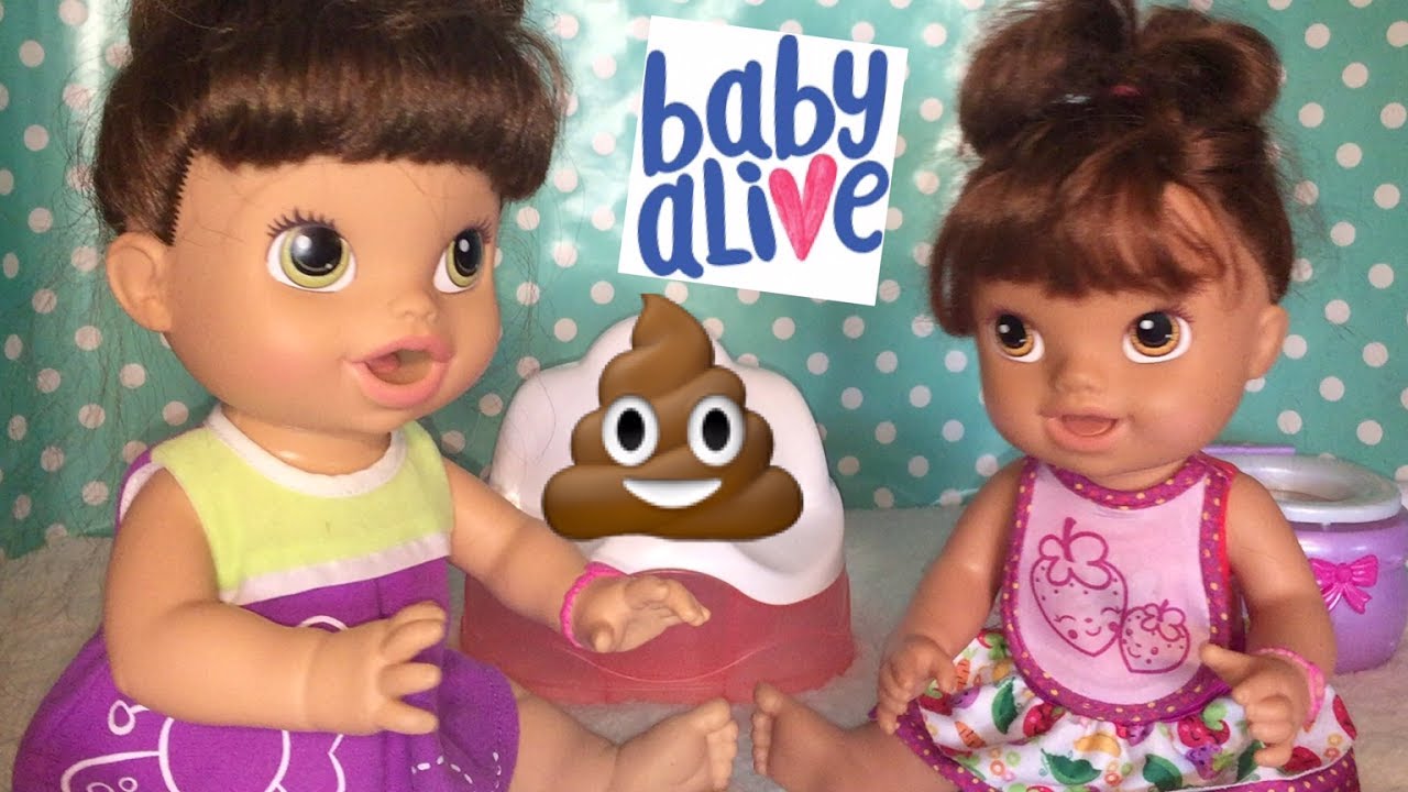 Baby Alive big sister teaches little sister to use the potty SCARED OF ...