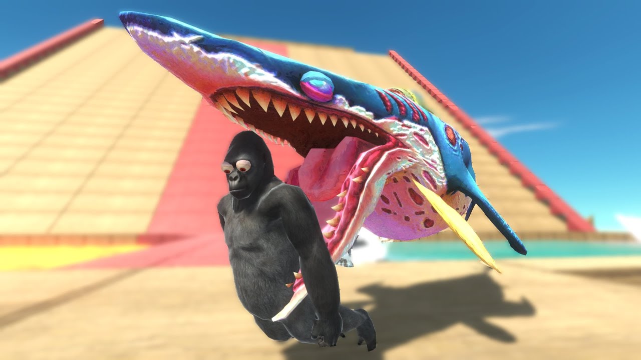 Escape From Zombie Shark & Alien Mosasaurus - Animal Revolt Battle ...