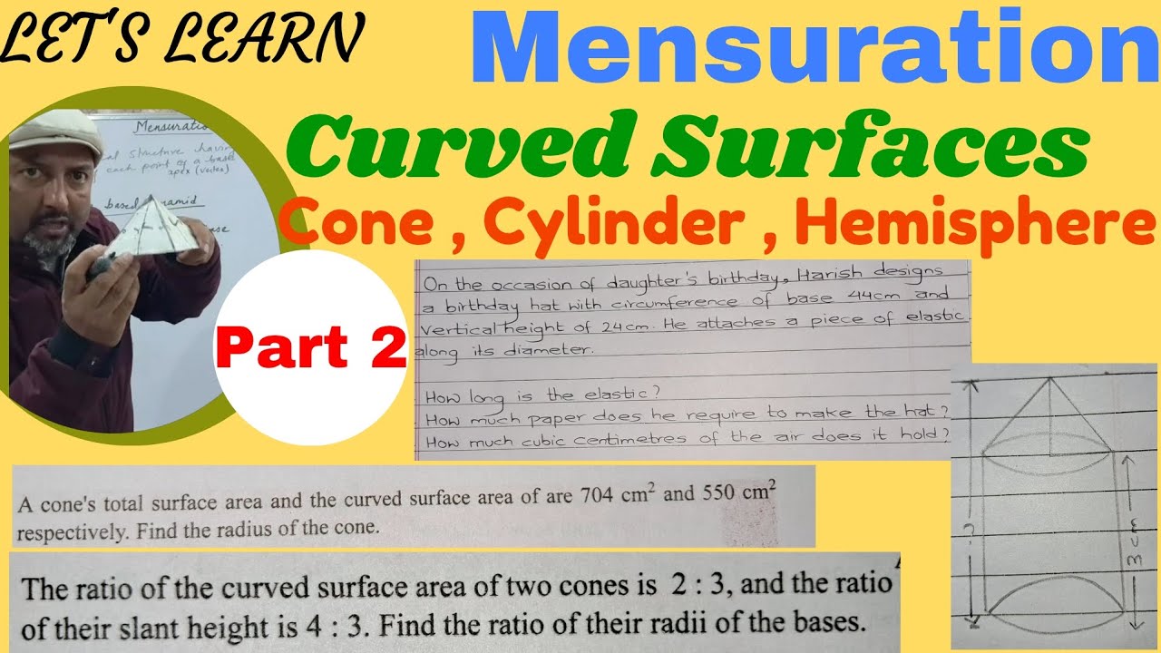 Mensuration | Cone, Cylinder, Hemisphere | Class 10 | SEE | C.Math ...