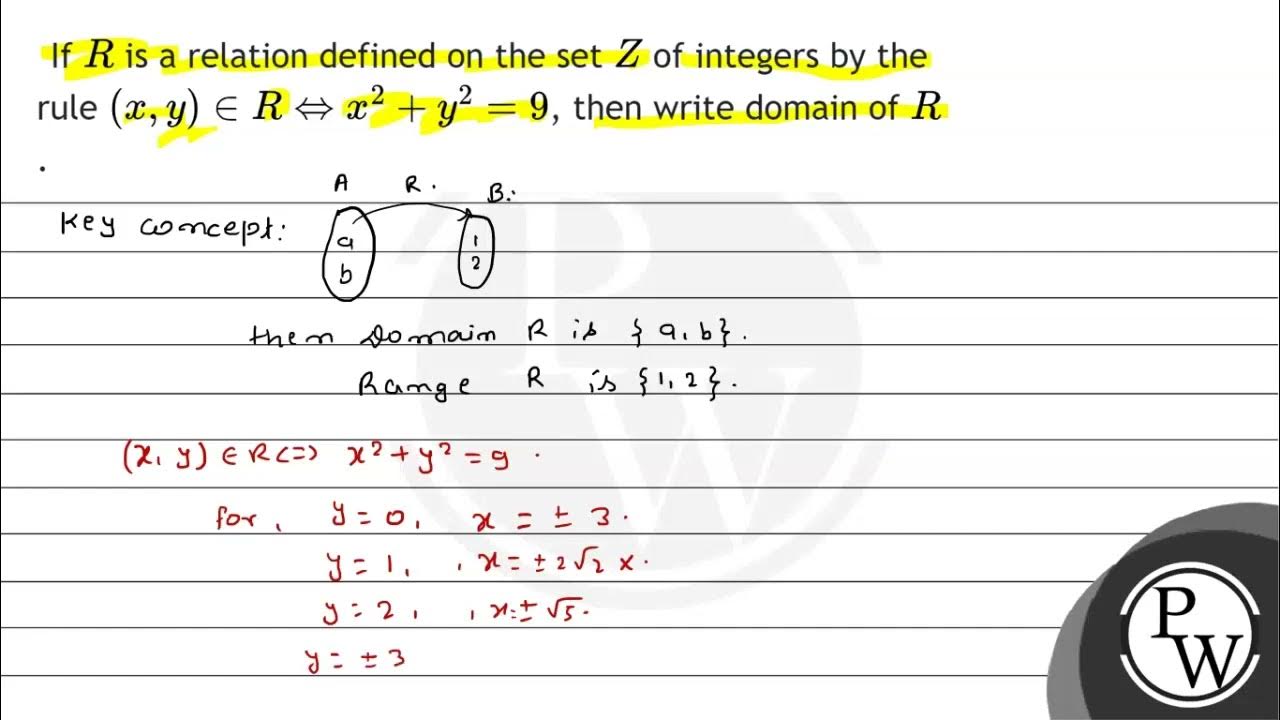 If \( R \) is a relation defined on the set \( Z \) of integers by the rule \( (x, y) \in R \Lef ...