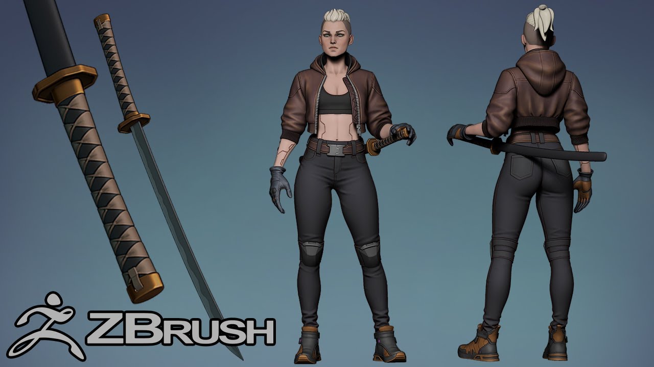 Stylized Female Character Creation in Zbrush (Part 07 Final) - YouTube