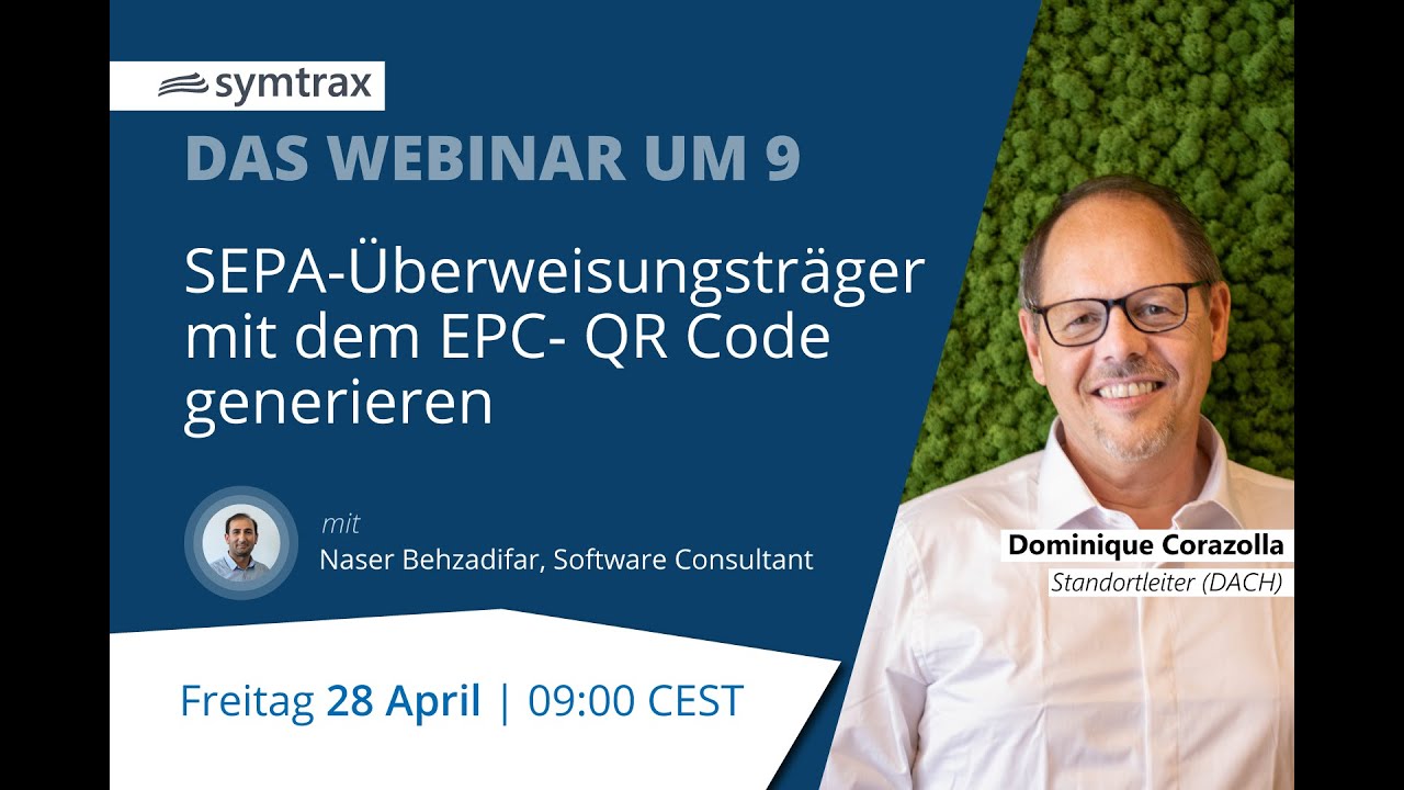 SEPA Überweisungsträger mit dem EPC QR Code generieren - YouTube