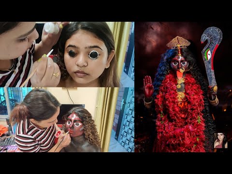 Maa kali makeup look #makeuptutorial @bloggershubhra7313 - YouTube