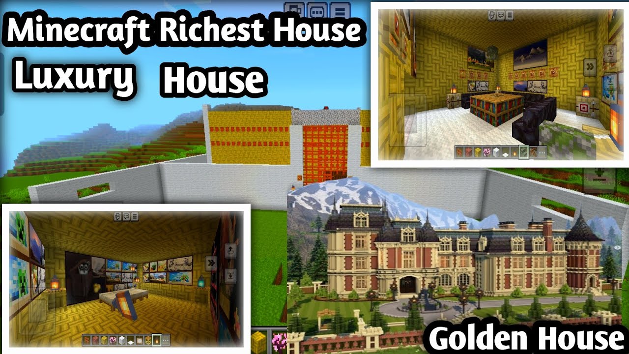 Minecraft Richest House | Minecraft Luxury House Golden House | New ...