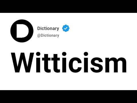 Witticism Meaning In English - YouTube