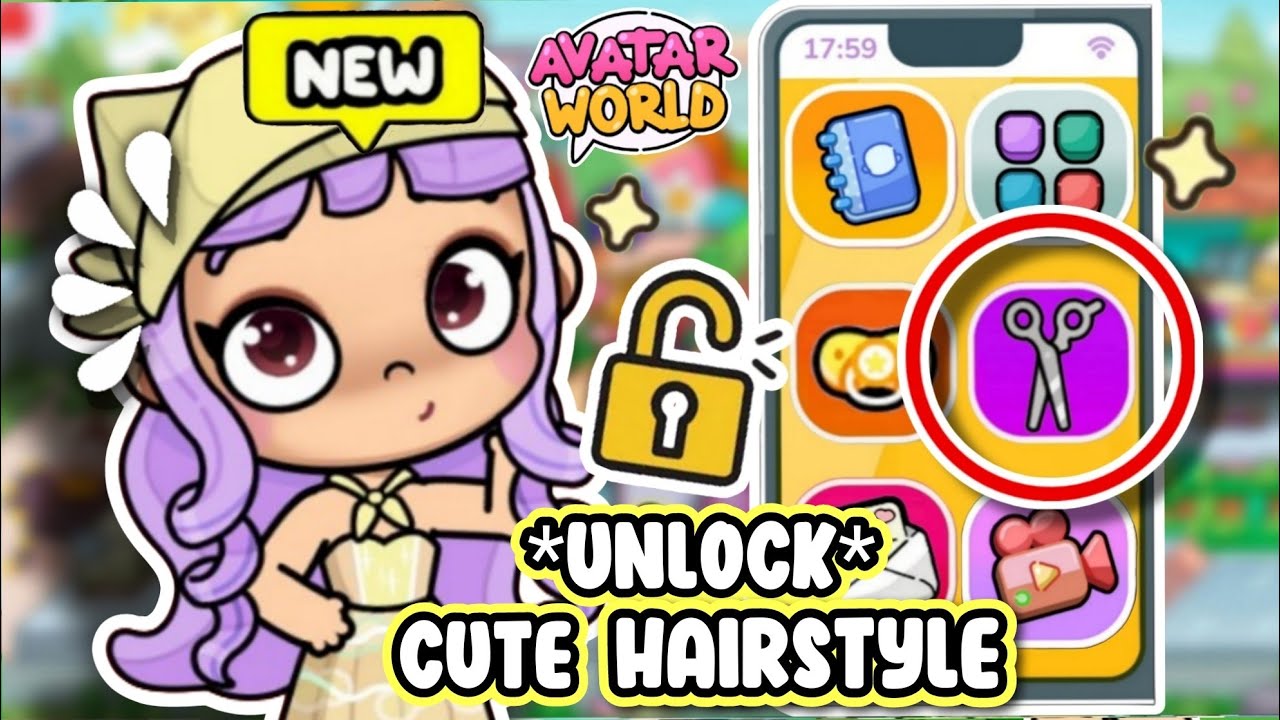 **UNLOCK** NEW CUTE HAIRSTYLE IN AVATAR WORLD 😯🤍 - YouTube