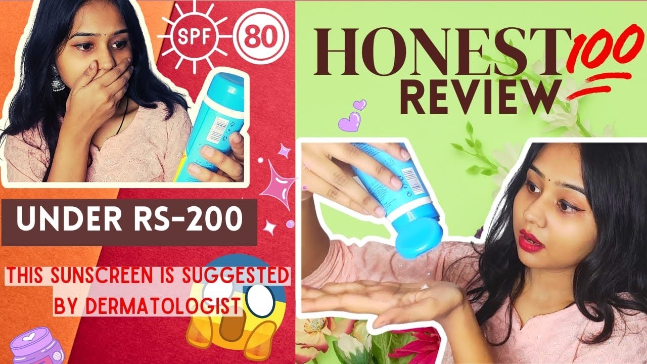 Best Sunscreen For All Skin Type || Gem blue bio care Sunscreen SPF 80 ...