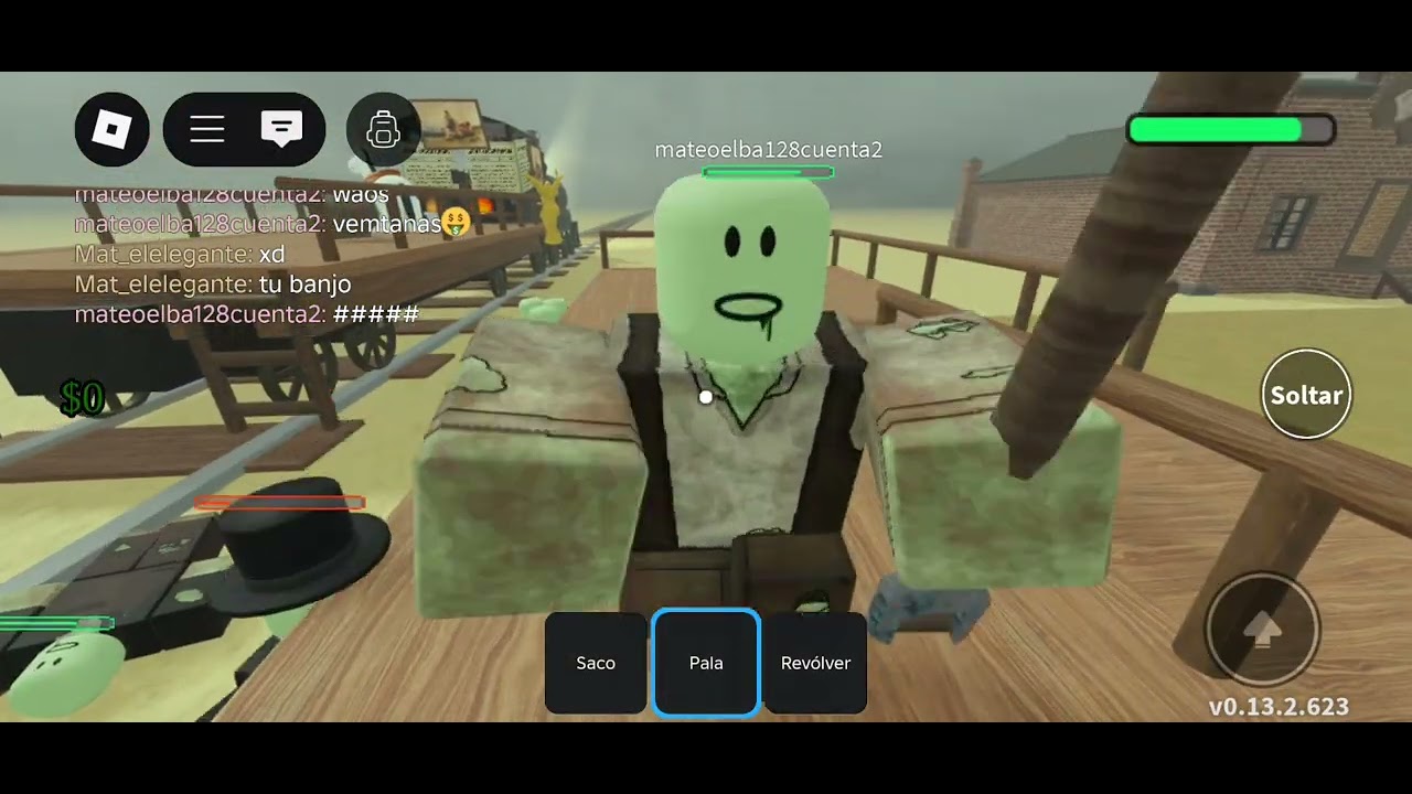 Dead rails con mate_blox129 ( nod encontramos al invincible zombie xd ...