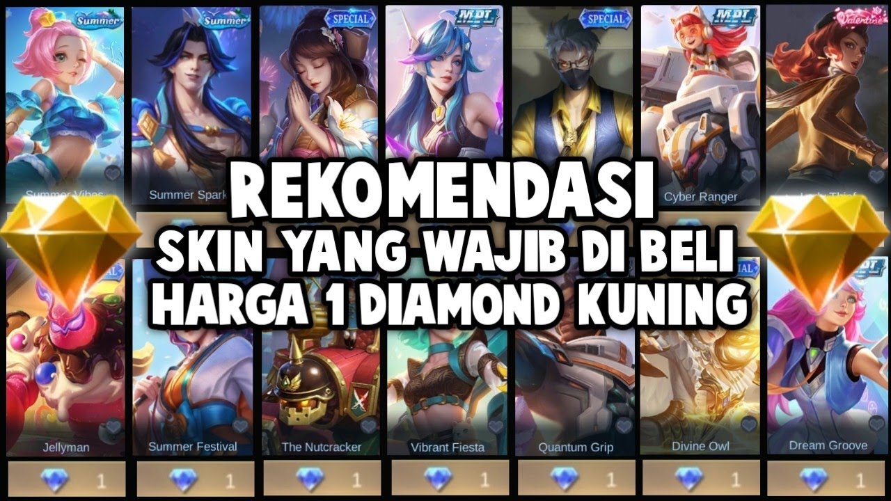 REKOMENDASI 21 SKIN SPESIAL WAJIB DI BELI EVENT DIAMOND KUNING !! SKIN ...
