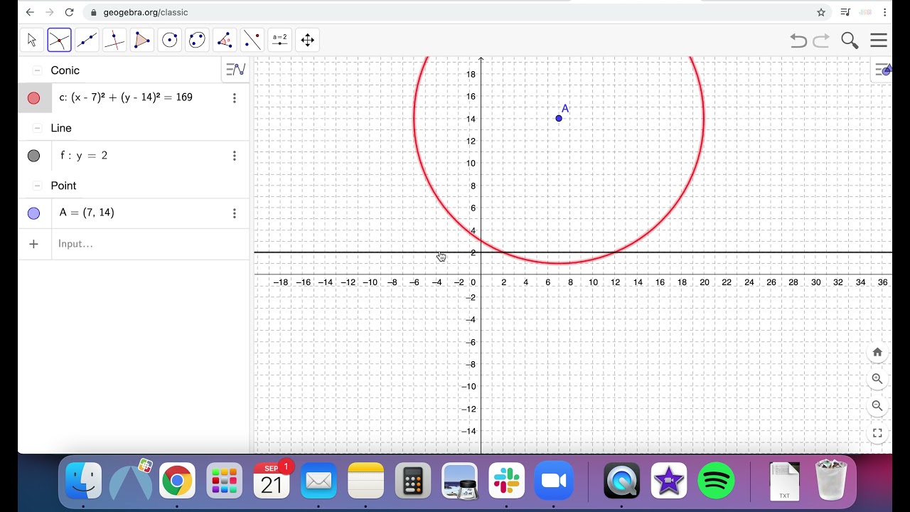 Solving a Distance Problem Visually using Geogebra - YouTube