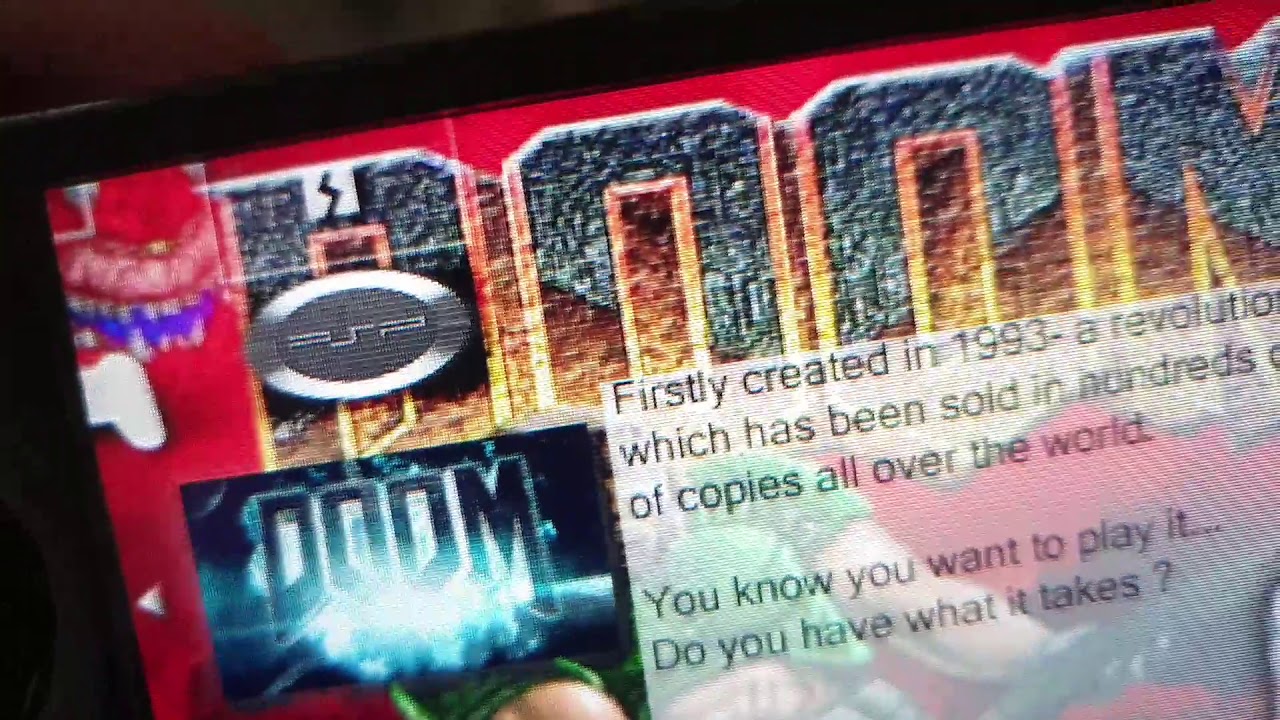 Doom running on a PSP (fullspeed and MIDI included) - YouTube