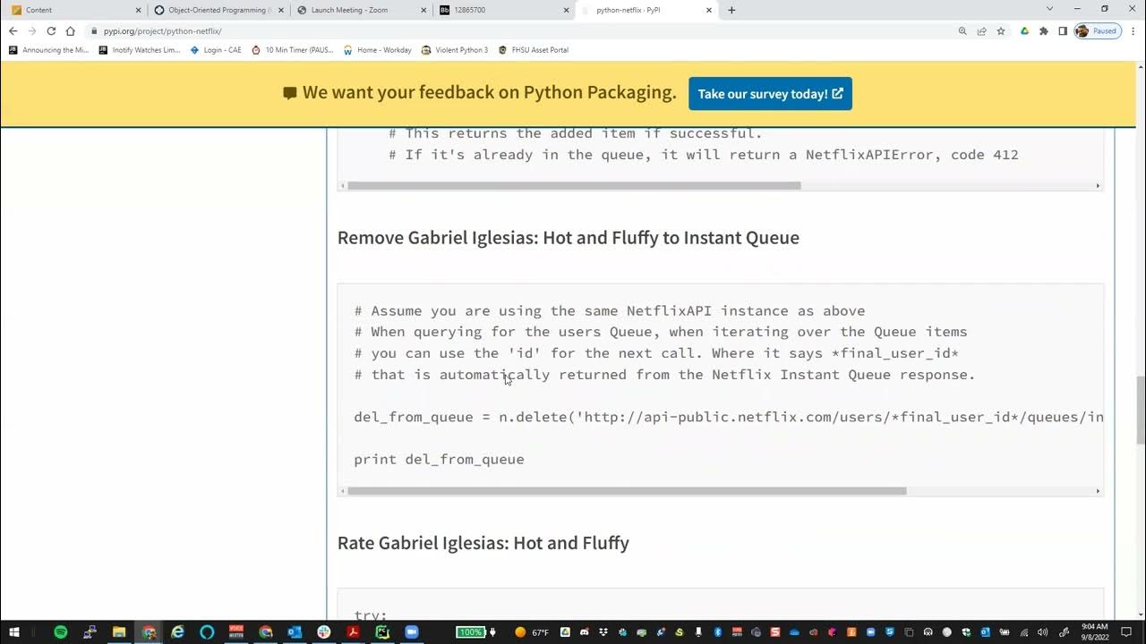 INF601 - OOP and API - YouTube