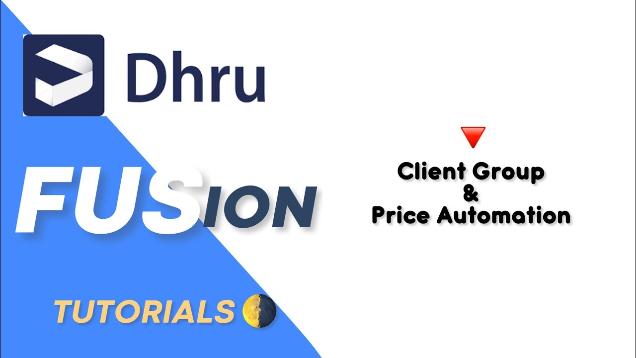 Dhru Fusion: Client Group and Price Automation - YouTube