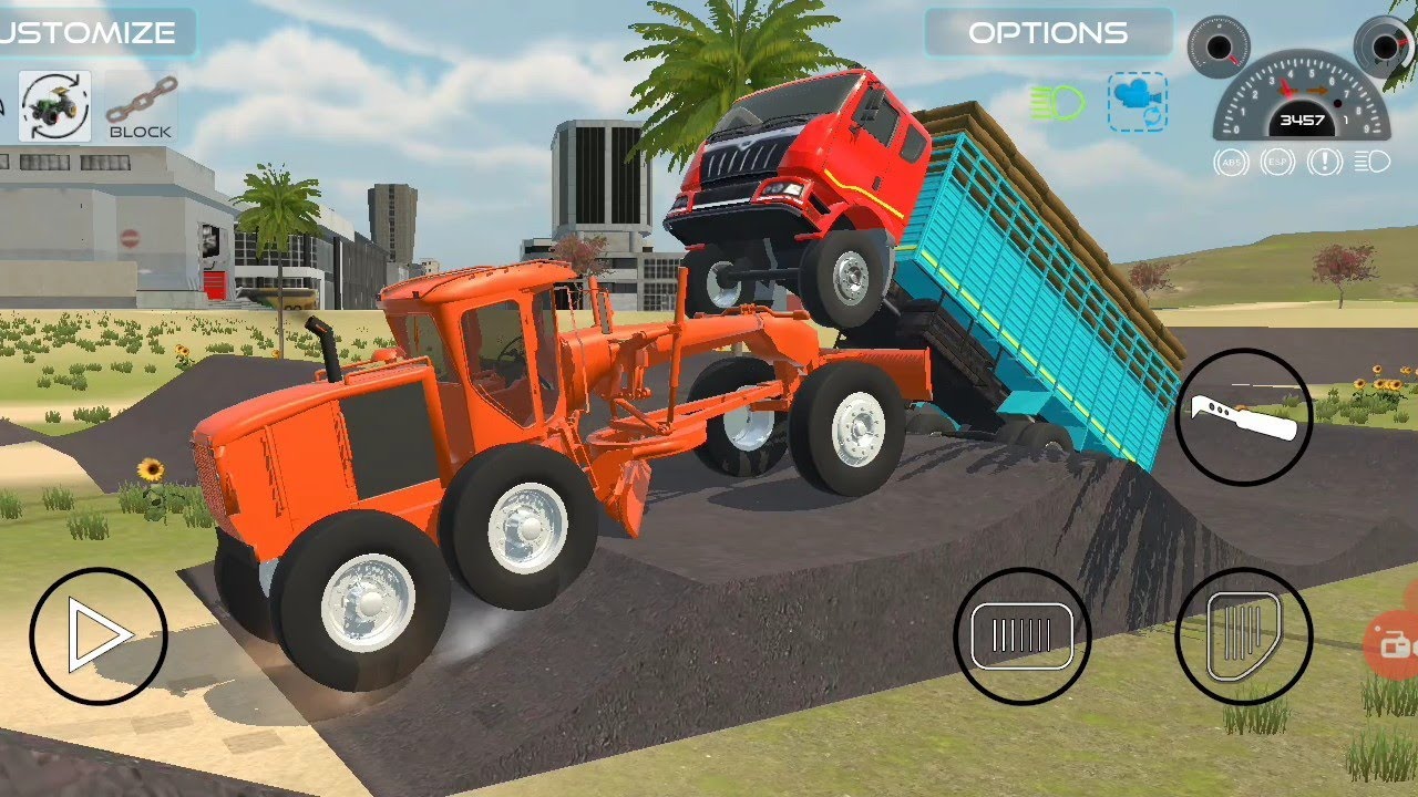 grander and truck wali game. tractor wala game. bike wala game - YouTube