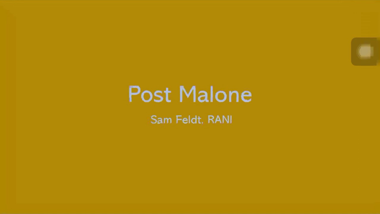 Post Malone - Sam Feldt Lyrics, RANI - YouTube