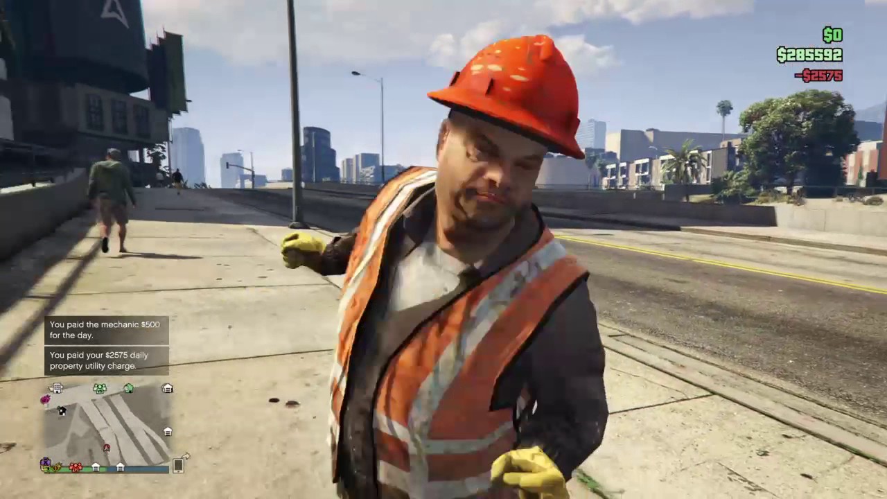 Grand Theft Auto 5 "angry construction worker" - YouTube