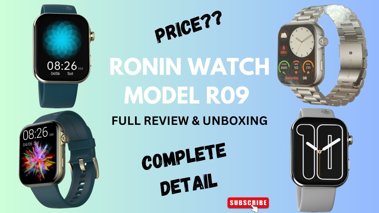 RONIN-R09 LUXE SMART WATCH Amoled 1.96 Display Metalic Finish Always on ...