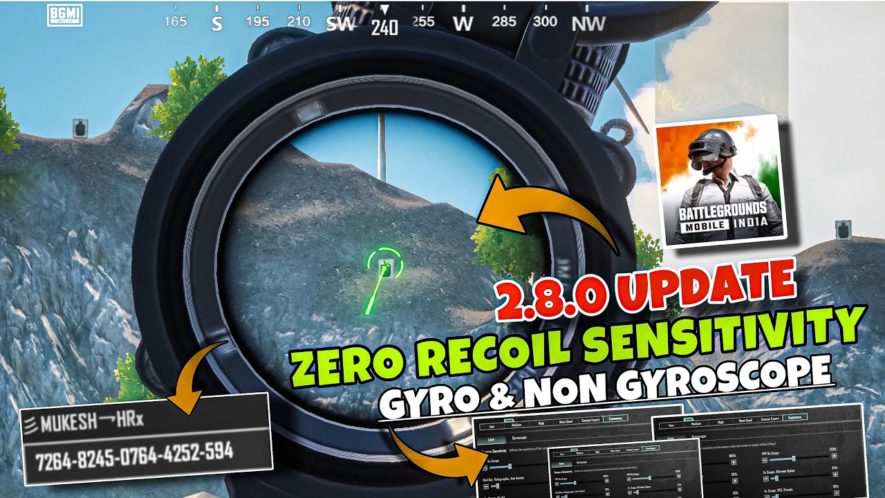 💯 2.8 UPDATE BEST SENSITIVITY FOR BGMI | BGMI 2.8 UPDATE NEW GYROSCOPE ...