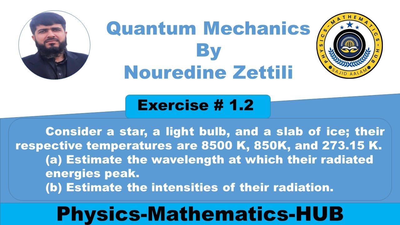 Exercise 1.2: Quantum Mechanics By Nouredine Zettili | Physics ...
