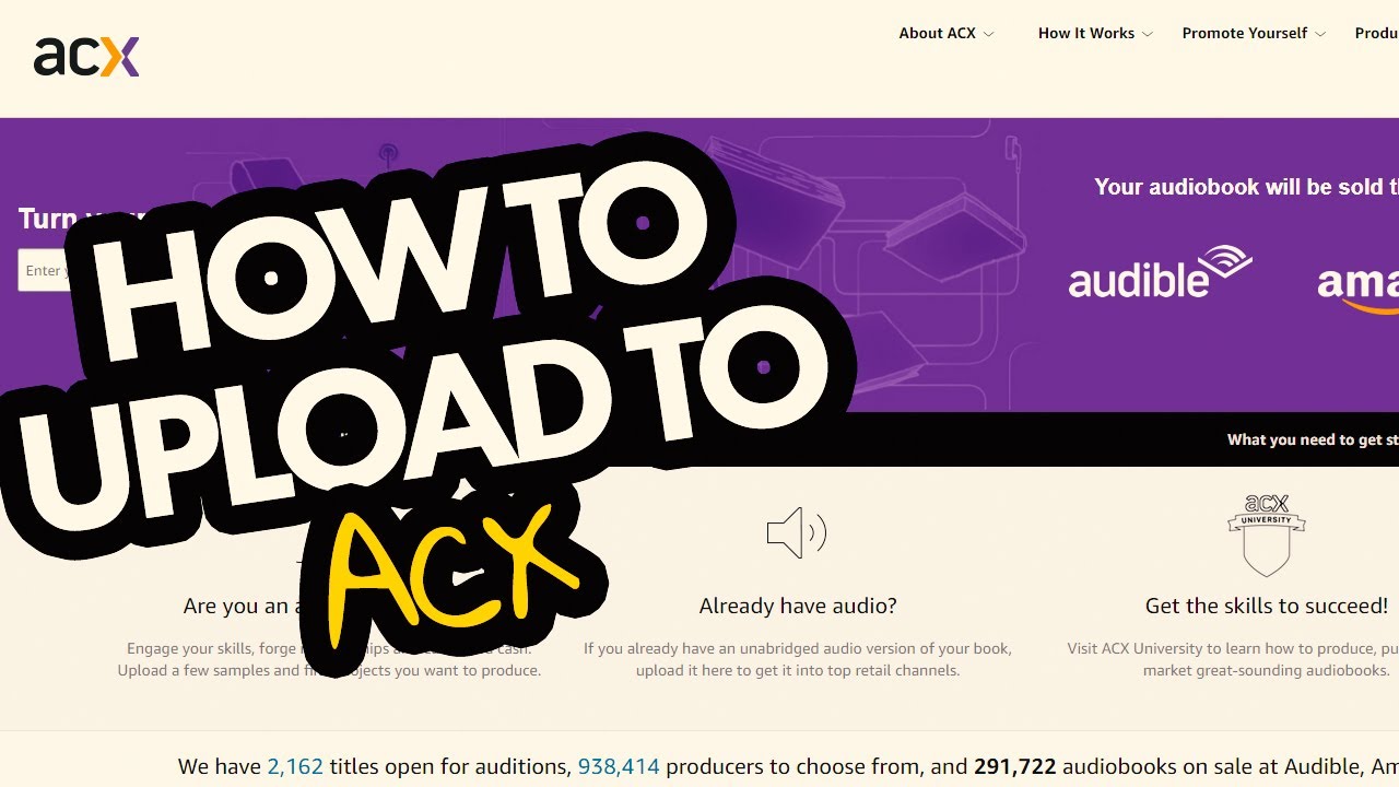 How to upload an Audiobook to ACX - YouTube