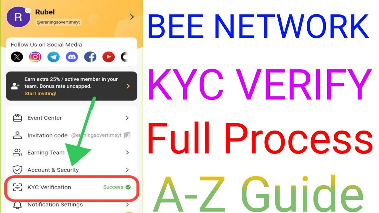 Bee network kyc verification,bee network kyc full Process, kyc update - YouTube