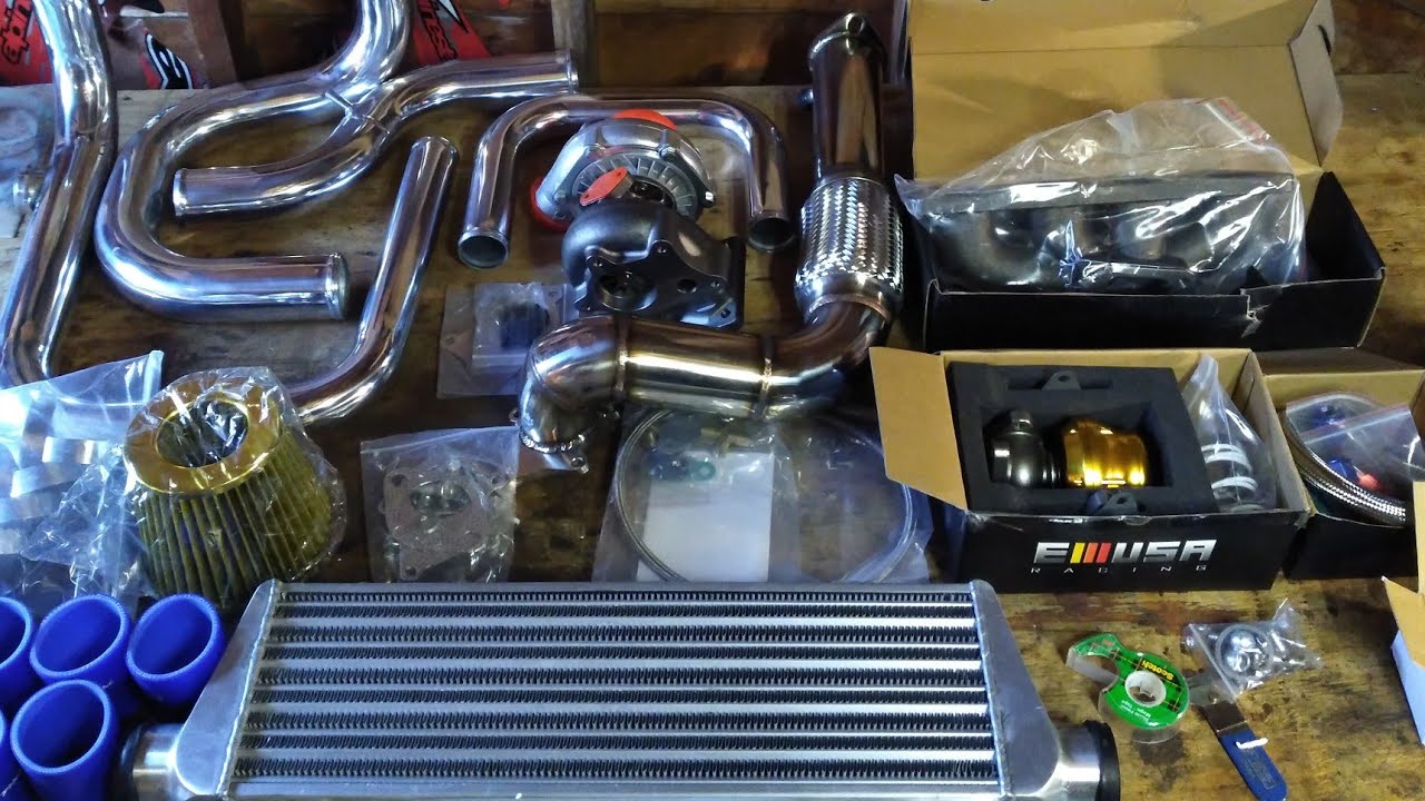 EBAY TURBO KIT UNBOXING!!! ( raw uncut unboxing lol) - YouTube