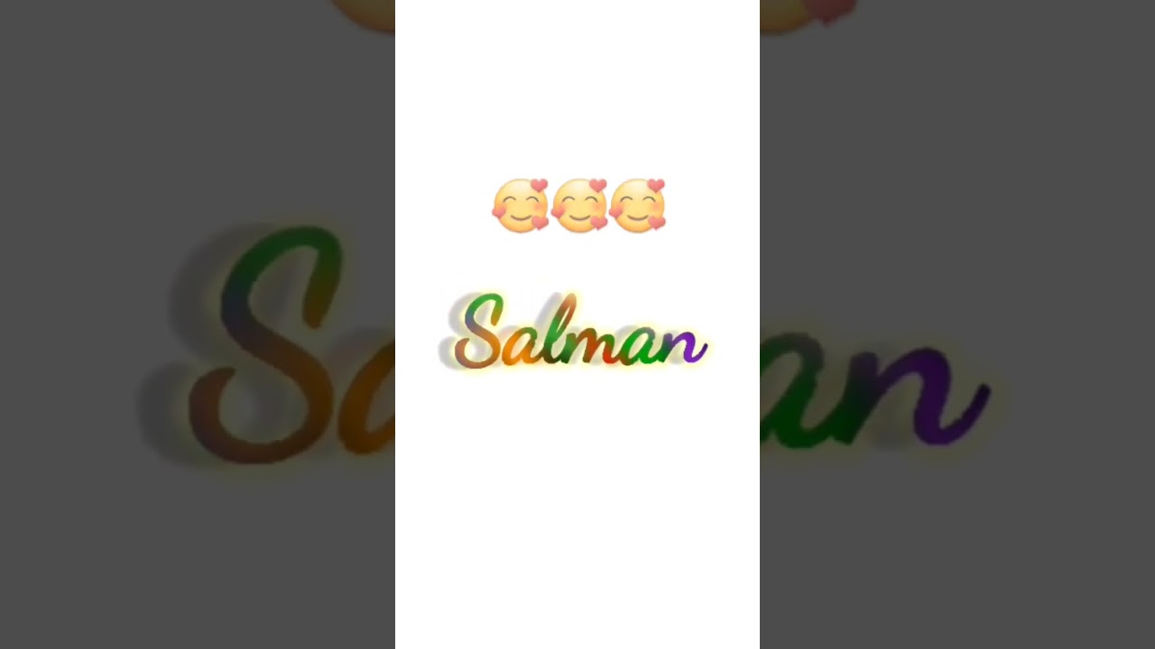 Salman name Status #youtube#shortvideo - YouTube
