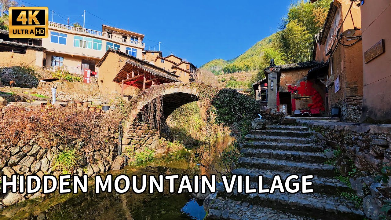 A Hidden Mountain Village in China | Stream, Stone Bridges and Quiet ...