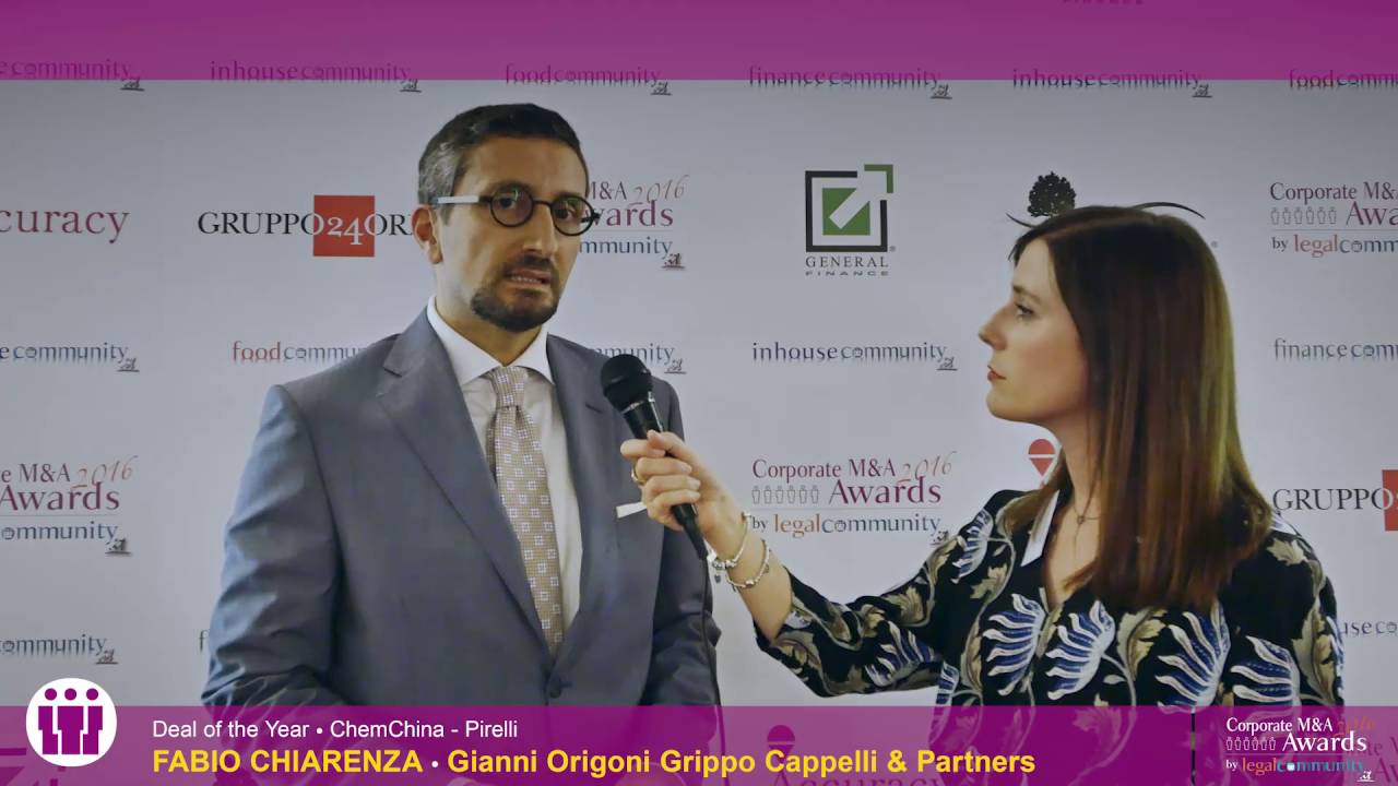 Fabio Chiarenza - Corporate M&A Awards 2016 by legalcommunity.it - YouTube
