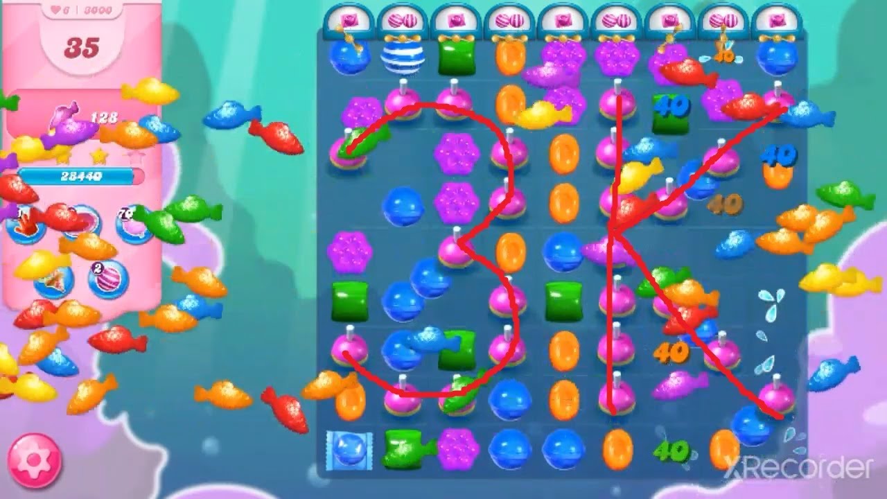 Candy Crush Saga level 3000 no boosters sugar stars double color bomb ...