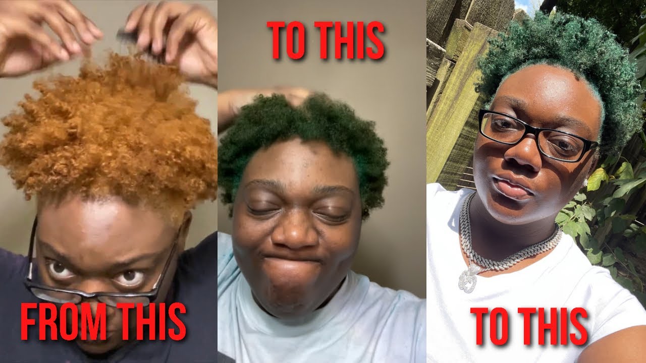 Dyeing My Hair Green | Adore Dye Emerald & Adore Dye Clover - YouTube