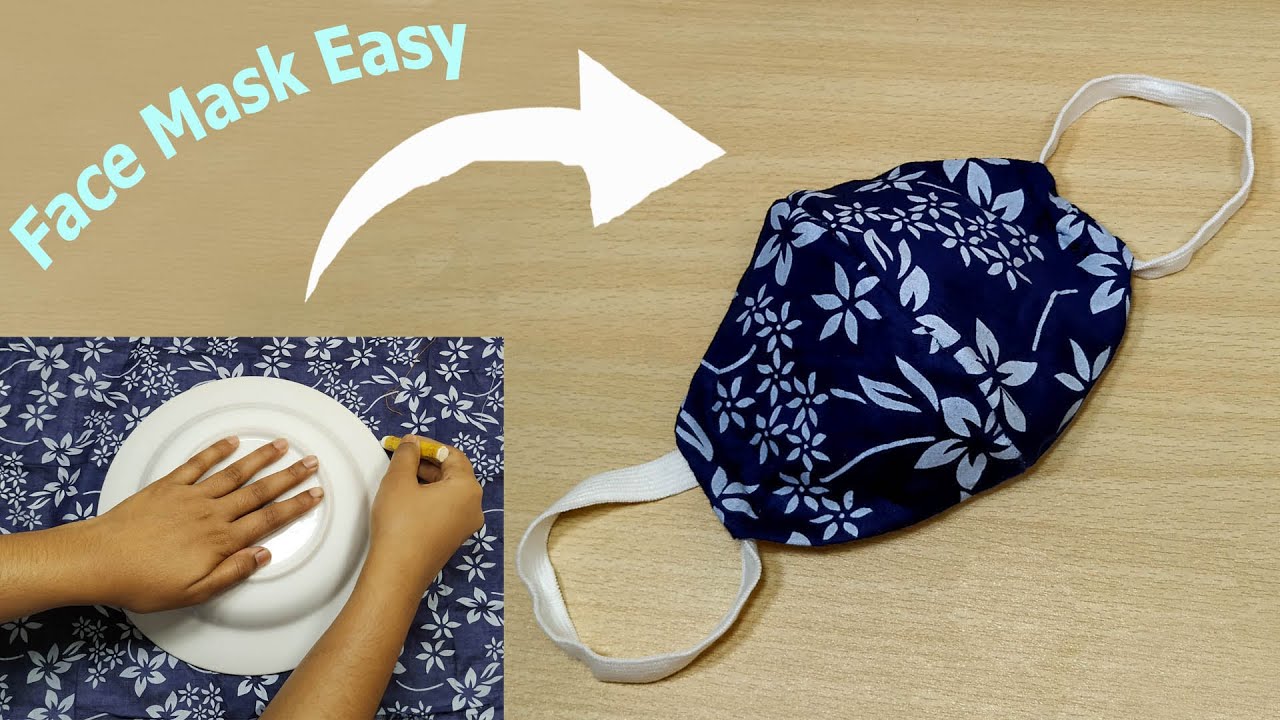 Make Face Mask at Home || DIY face Mask No Sewing Machine || Cloth Face ...