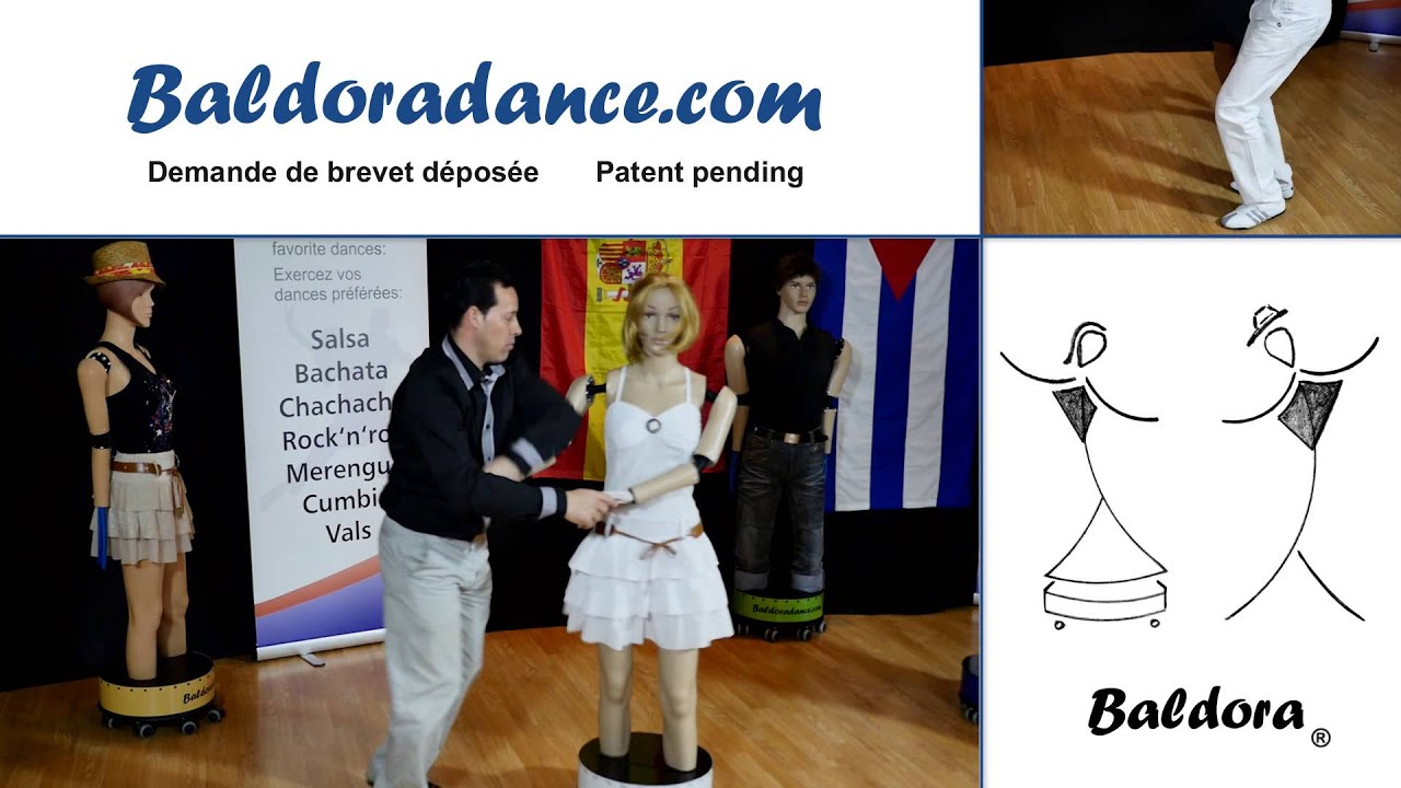 Baldoradance - Apprendre à danser salsa avec un mannequin - YouTube