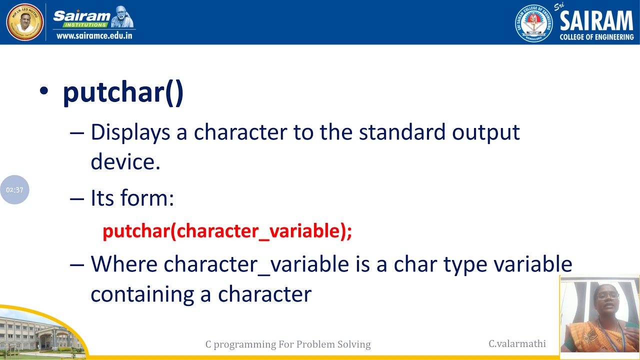 Lecturevideo18cps23module2 Unformatted Functionsvalarmathic Youtube 9712
