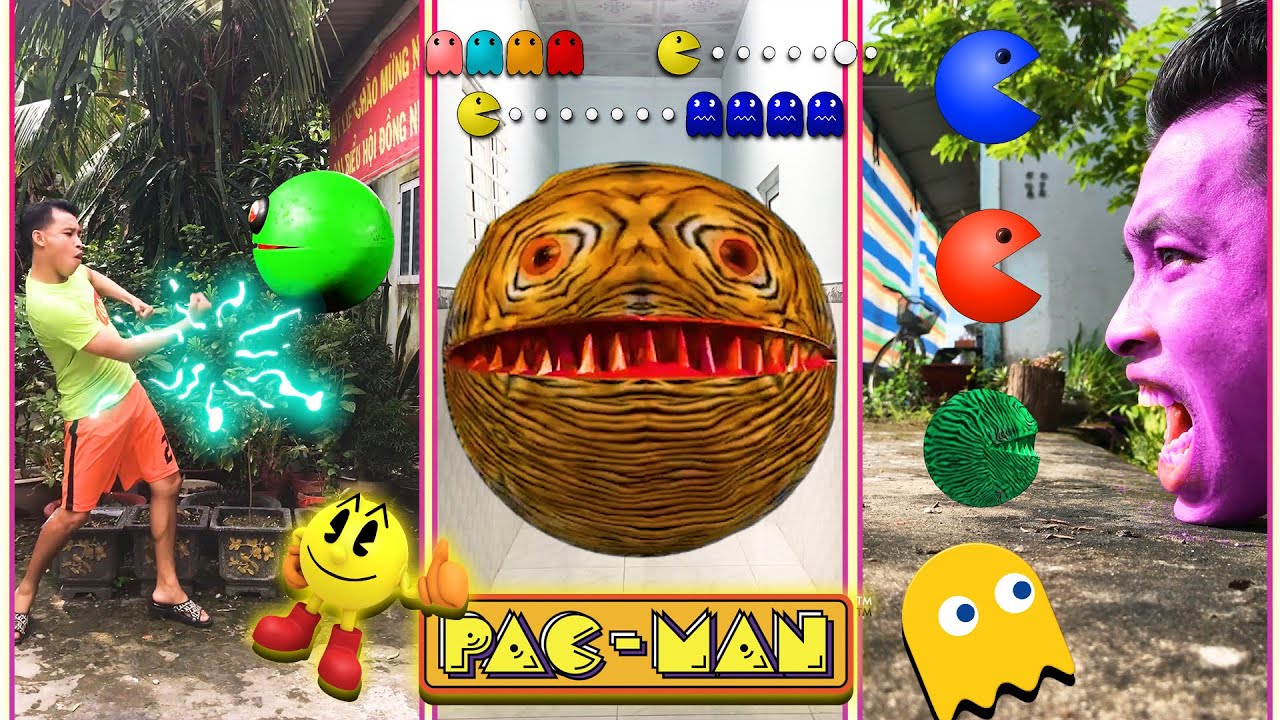 Giant Angry Pacman Game over vs Si Kei - YouTube