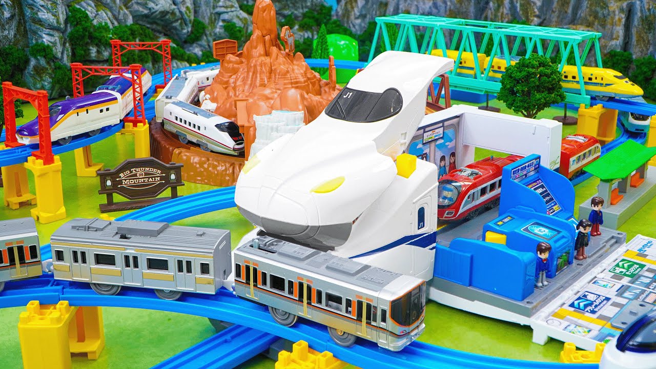 Plarail Shinkansen ☆ Construction of multi-purpose Takara Tomy 3-lane ...