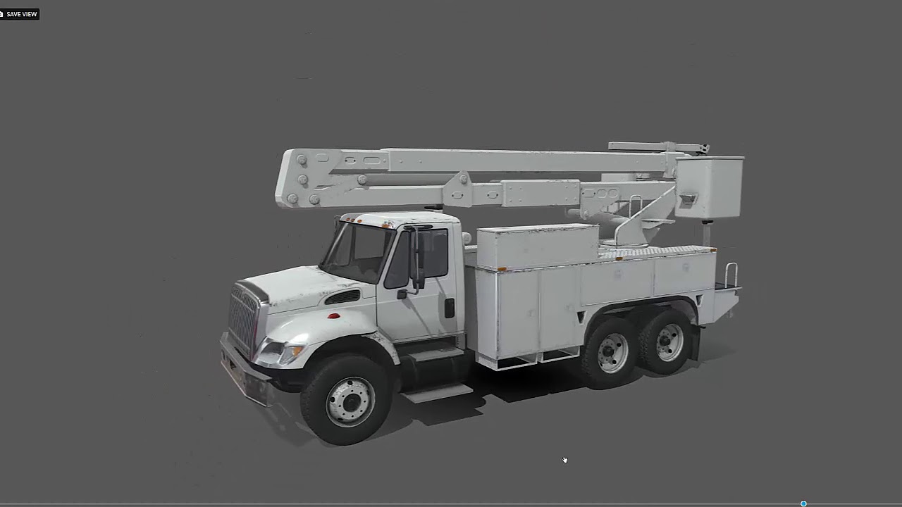 3D Model Bucket Truck - YouTube